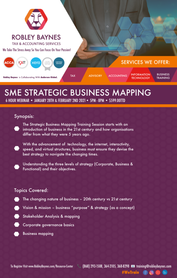 SME Strategic Business Mapping Jan 28th & Feb 2nd – Robley Baynes